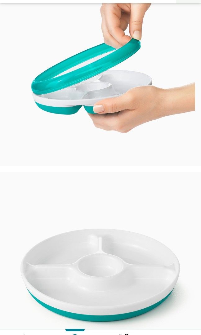 OXO Tot Divided Plate With Removable Training Ring And Dipping Center ...