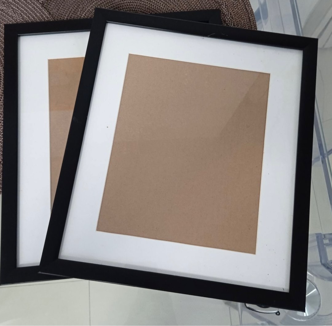 Pair of black matte frames, Furniture & Home Living, Home Decor, Frames ...