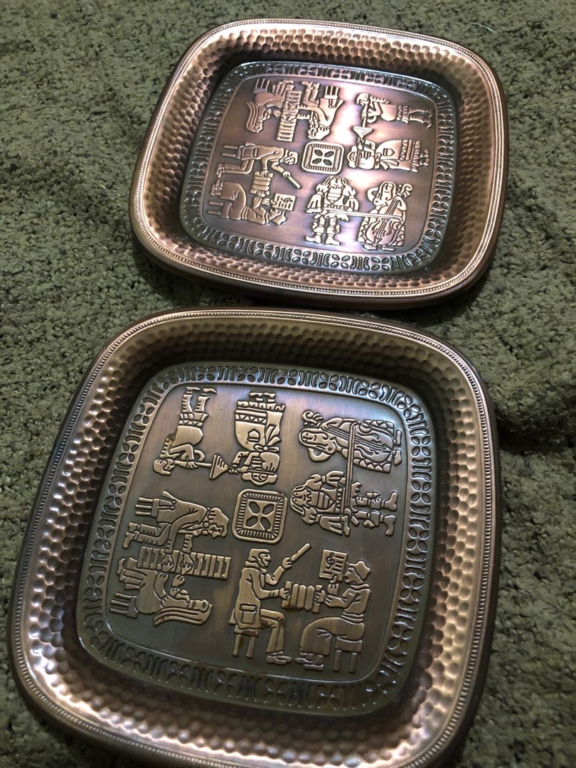 Pair of old copper display plates, Hobbies & Toys, Memorabilia ...