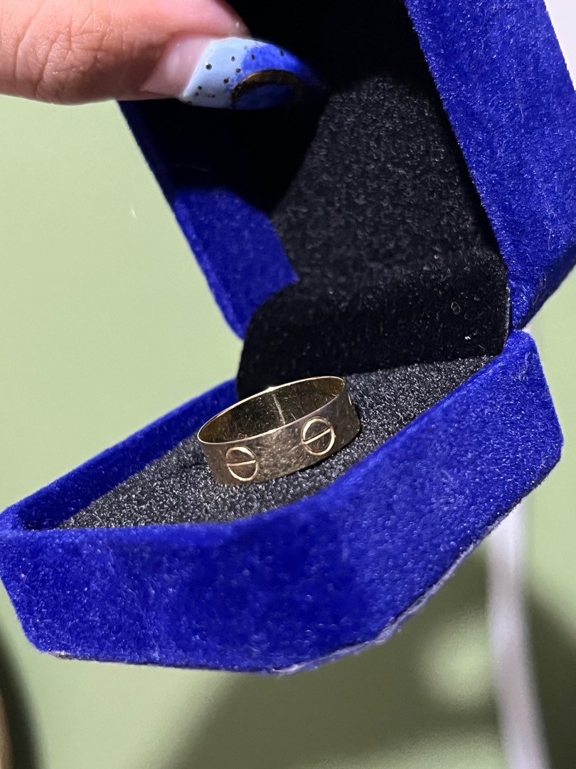 Pawnable 18k Gold Cartier -INS Love Ring (1 GRAM WEIGHT Size 6), Women ...