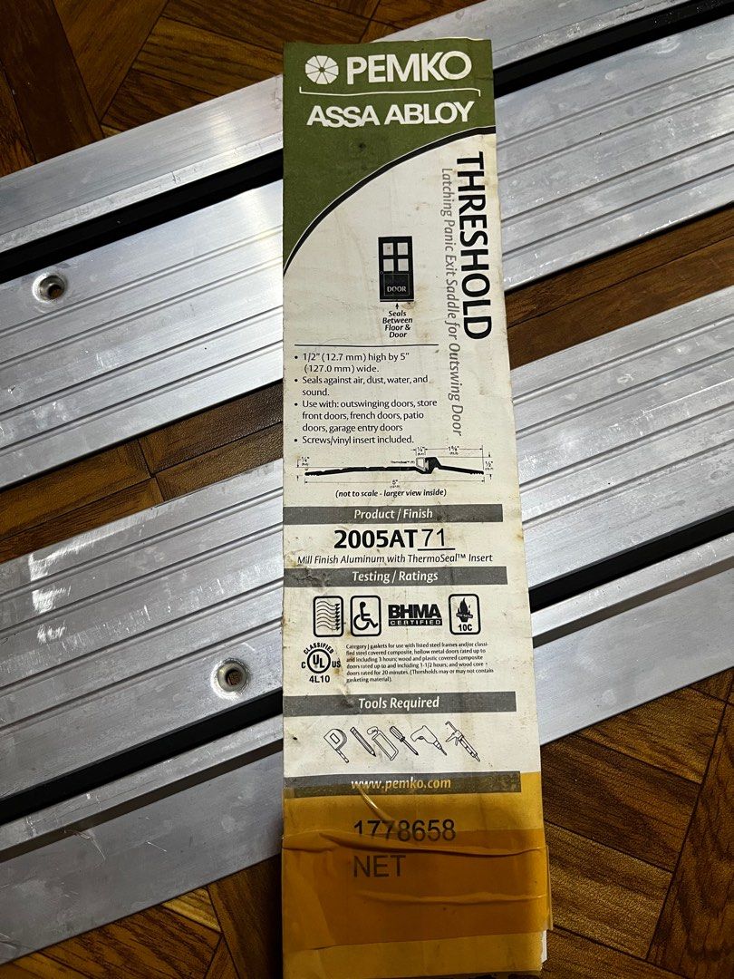 PEMKO Assa Abloy - Threshold 1 set, Commercial & Industrial ...