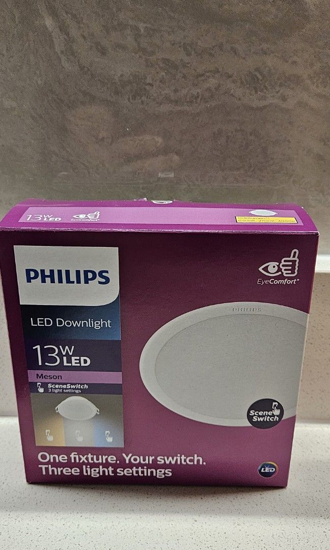 Philips LED Downlight 13w Meson (SceneSwitch 3 light settings ...
