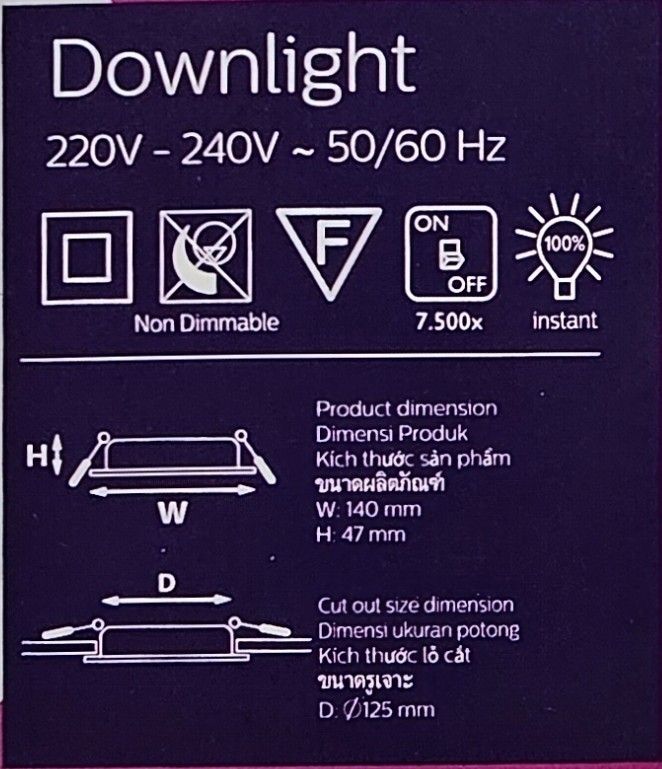 Philips LED Downlight 13w Meson (SceneSwitch 3 light settings ...