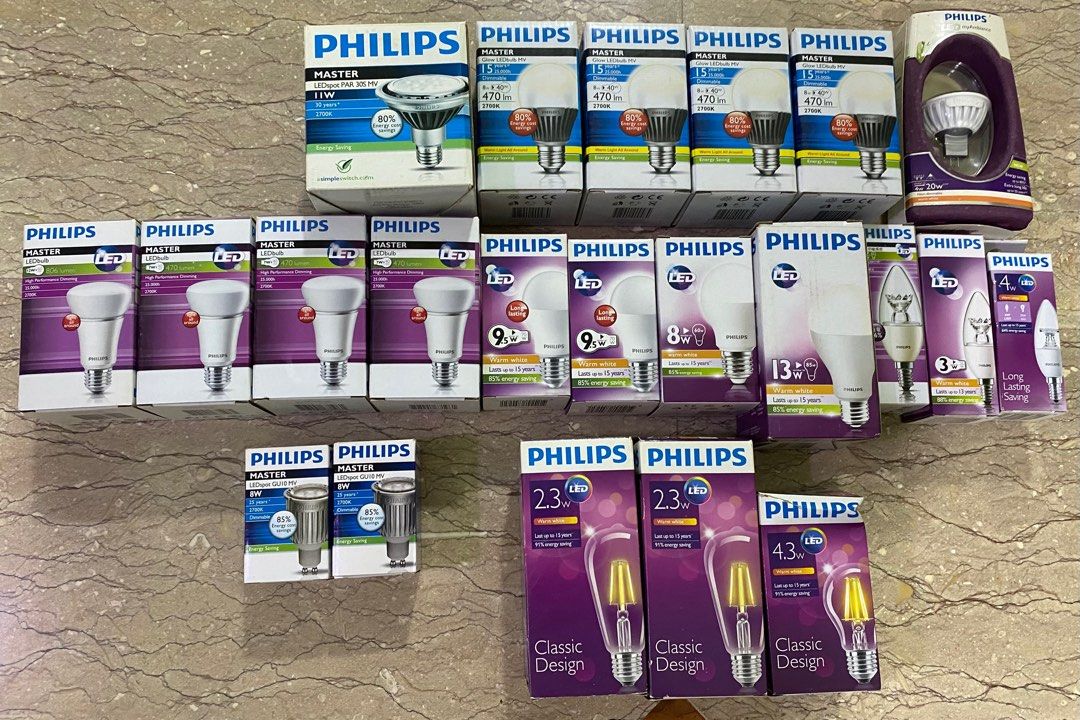 Philips leds bulbs - assorted, Furniture & Home Living, Lighting & Fans ...