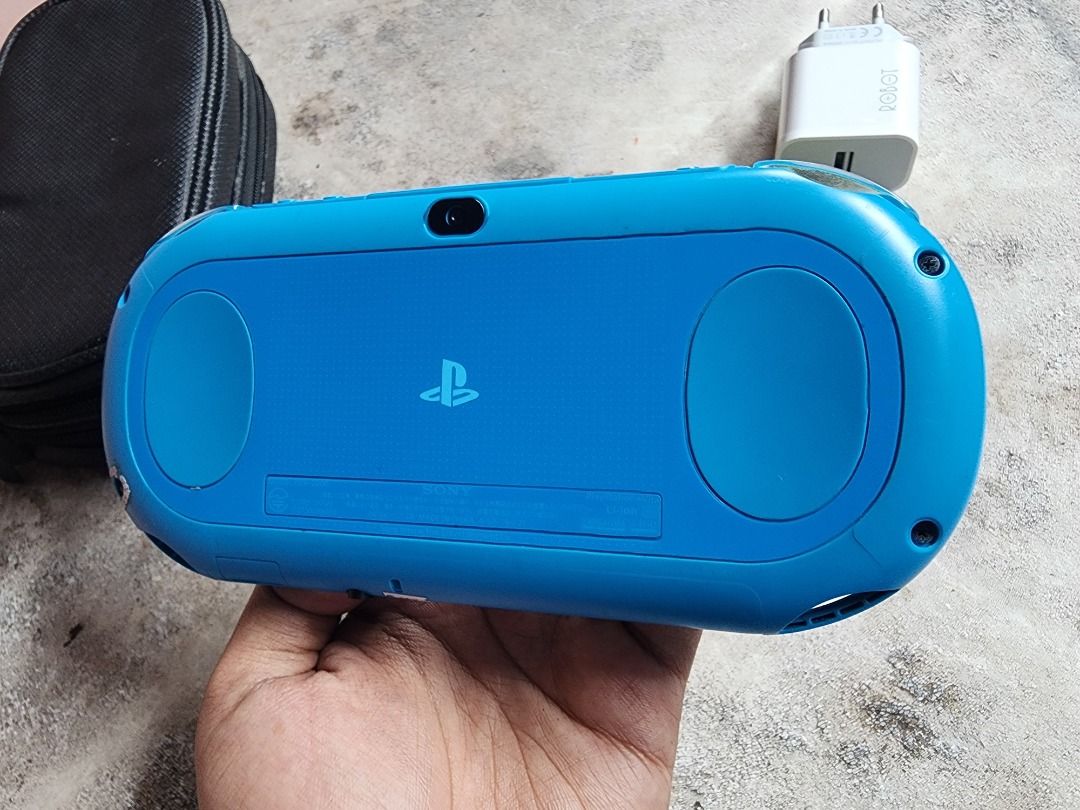 PlayStation PS Vita Slim Aqua Blue 64GB h-encore Henkaku 02, Video Game ...