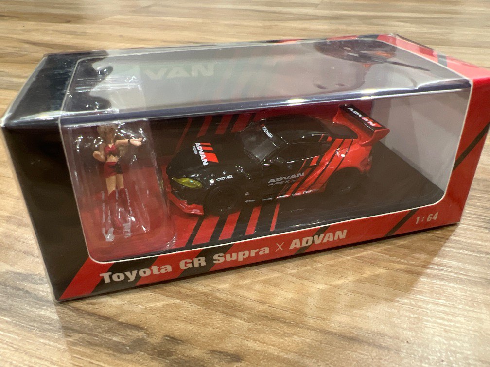 Pop Race 1:64 Toyota Supra X ADVAN w/ race queen, Hobbies & Toys, Toys ...