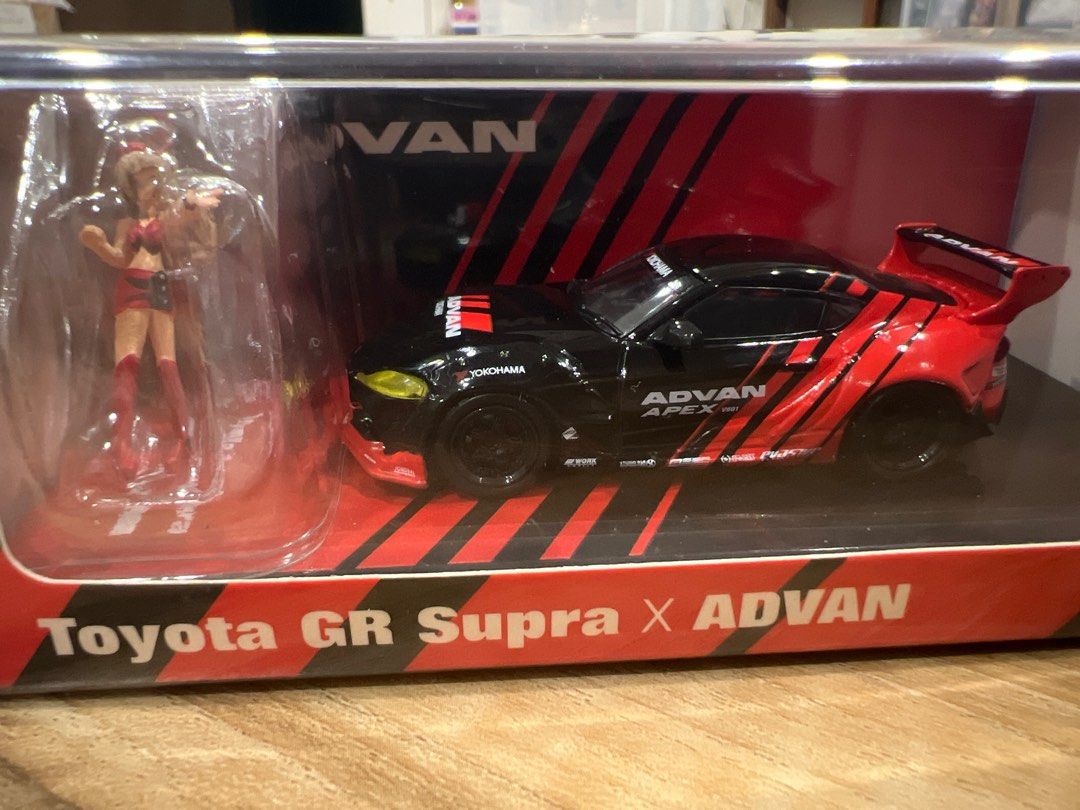 Pop Race 1:64 Toyota Supra X ADVAN w/ race queen, Hobbies & Toys, Toys ...