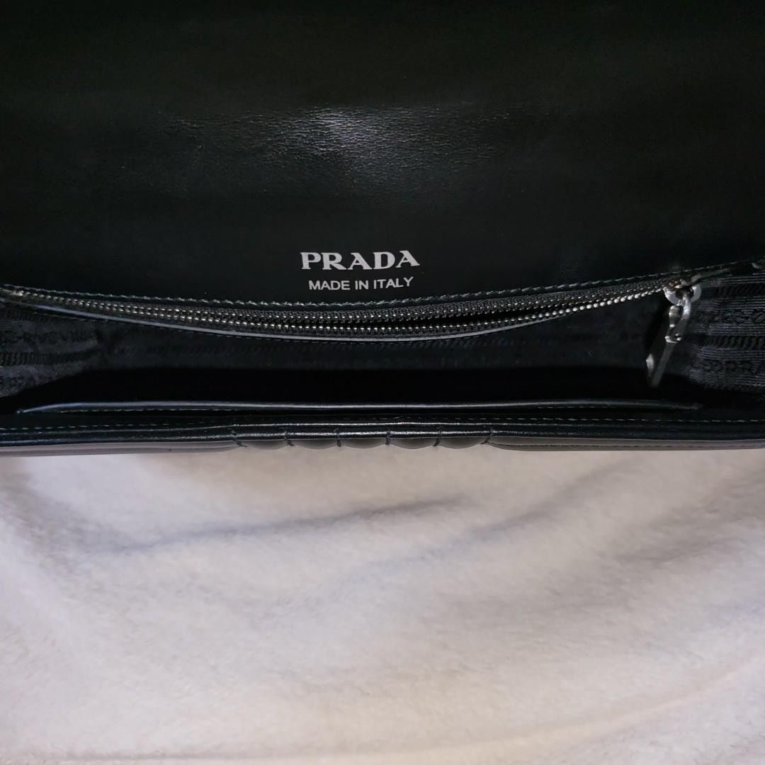 Prada Diagramme Quilted Black Leather Large, Luxury, Bags & Wallets on ...