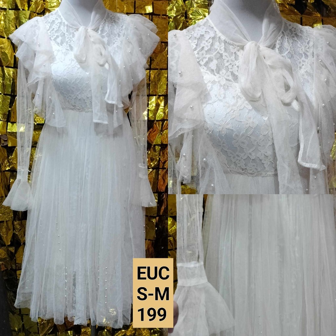 Pretty Mesh Ruffles Midi dress, Women's Fashion, Dresses & Sets ...