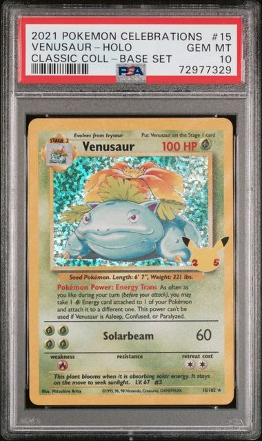 [PSA 10] Venusaur Celebrations Pokemon, Hobbies & Toys, Toys & Games on Carousell