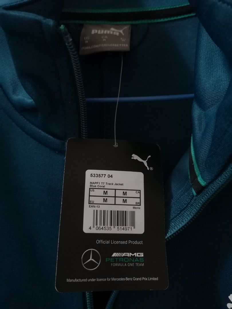 Puma MAPF1 T7 Track Jacket AMG Petronas Fomular One Team, 女裝, 外套及戶外衣服 ...