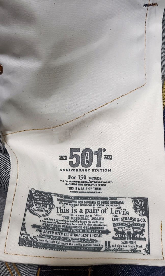 RARE: 501® LEVI'S® ORIGINAL 150TH BIRTHDAY SELVEDGE JEANS, Men's ...