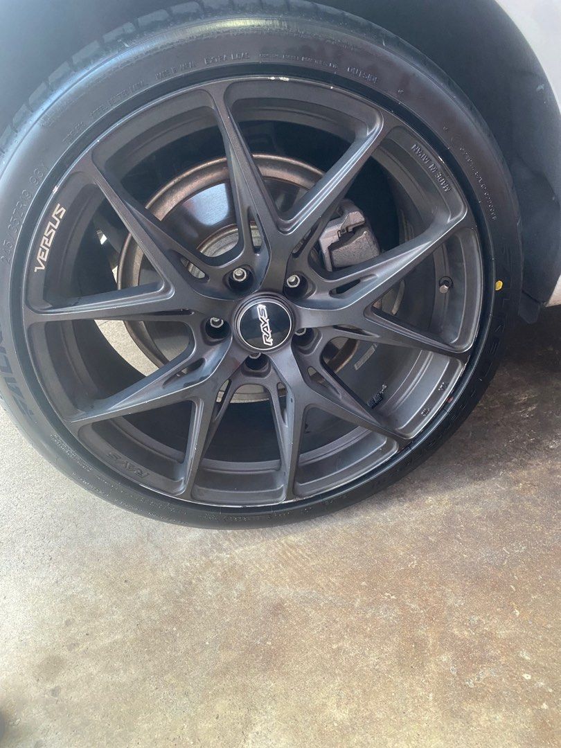 Rays Versus VV21S 19 Inch, Car Accessories, Tyres & Rims on Carousell
