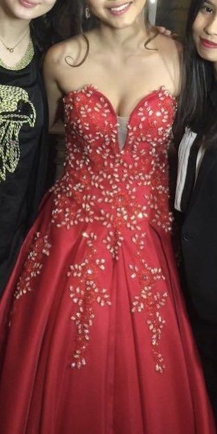 Red debut gown, Women's Fashion, Dresses & Sets, Evening dresses ...