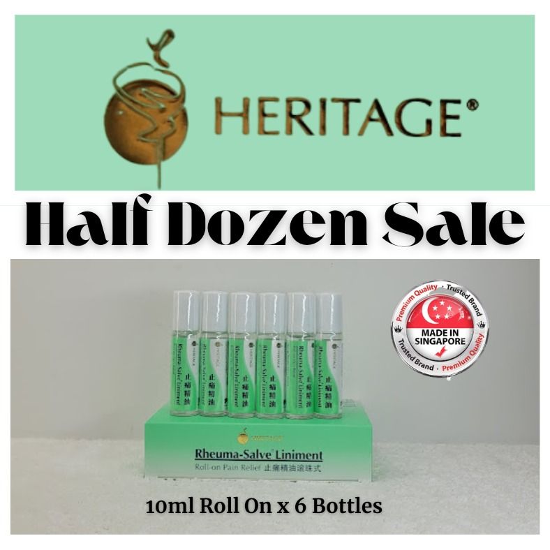 Rheuma-Salve Liniment Oil Half Dozen Sale (10ml x 6 bottles) 止痛精油滾珠式 ...