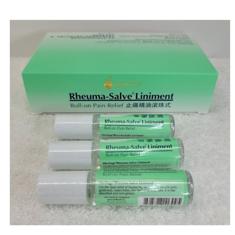 Rheuma-Salve Liniment Oil Half Dozen Sale (10ml x 6 bottles) 止痛精油滾珠式 ...