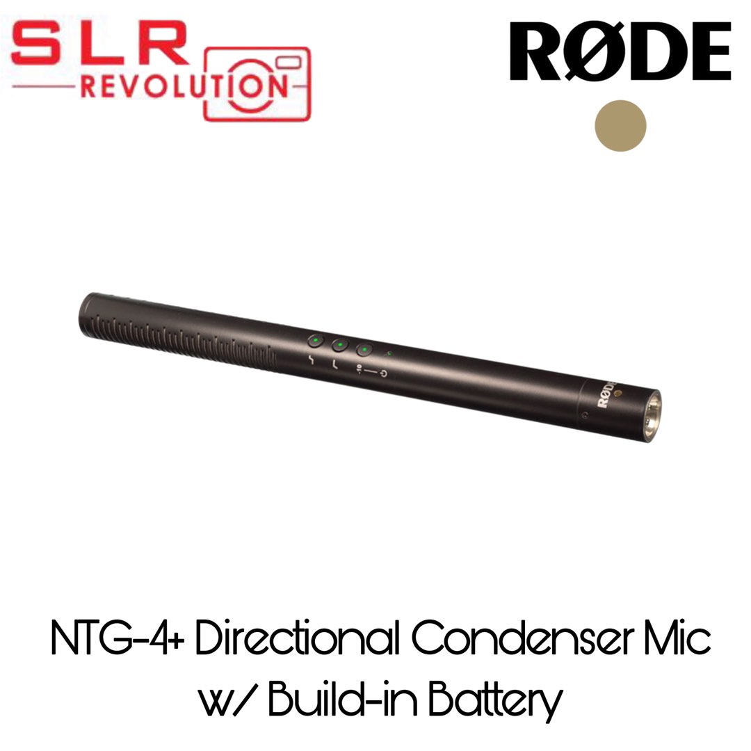 RODE NTG-4+ Directional Condenser Mic W/ Built-in-Battery, Audio ...