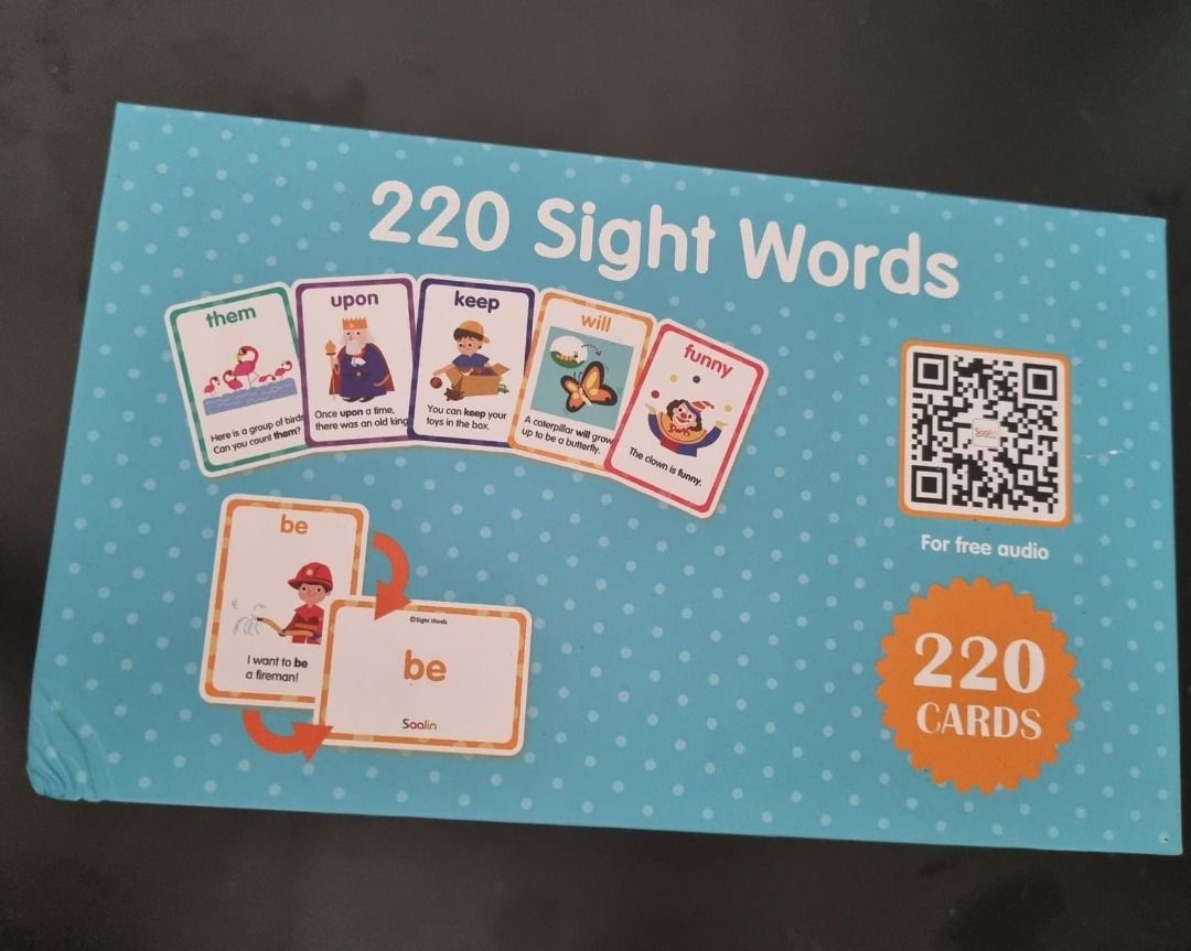 Saalin 220 Sight Words (Cards + 5 Workbooks), Hobbies & Toys, Books ...