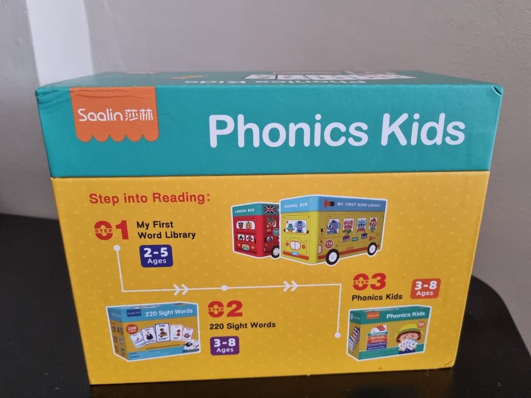 Saalin Phonics Kids (150 cards + 5 workbooks), Hobbies & Toys, Books ...
