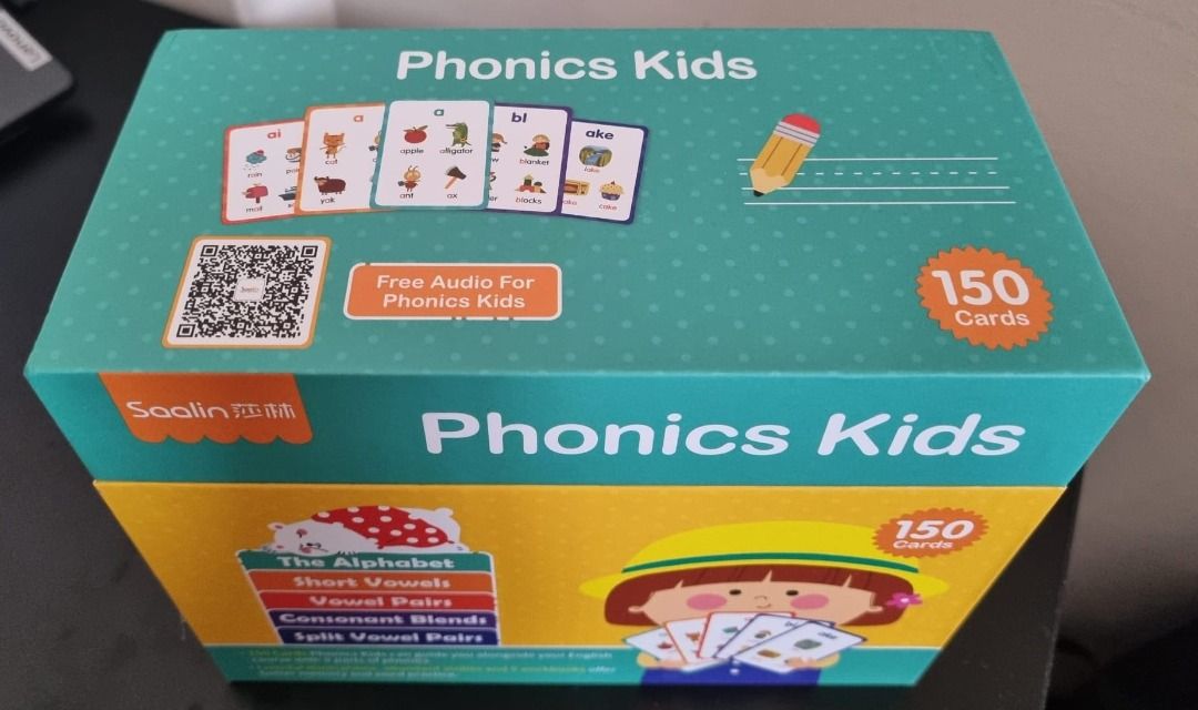 Saalin Phonics Kids (150 cards + 5 workbooks), Hobbies & Toys, Books ...