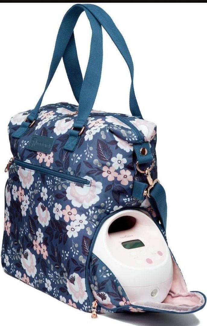 Sarah Wells Lizzy Breast Pump Bag (Le Floral), Babies & Kids, Nursing ...