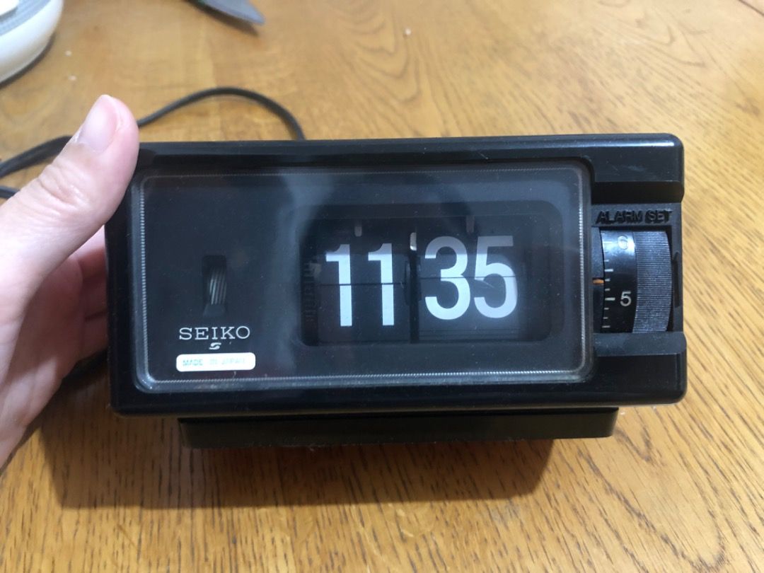 Seiko Digital Flip Clock DP690T Japan Retro Vintage Alarm, Furniture ...