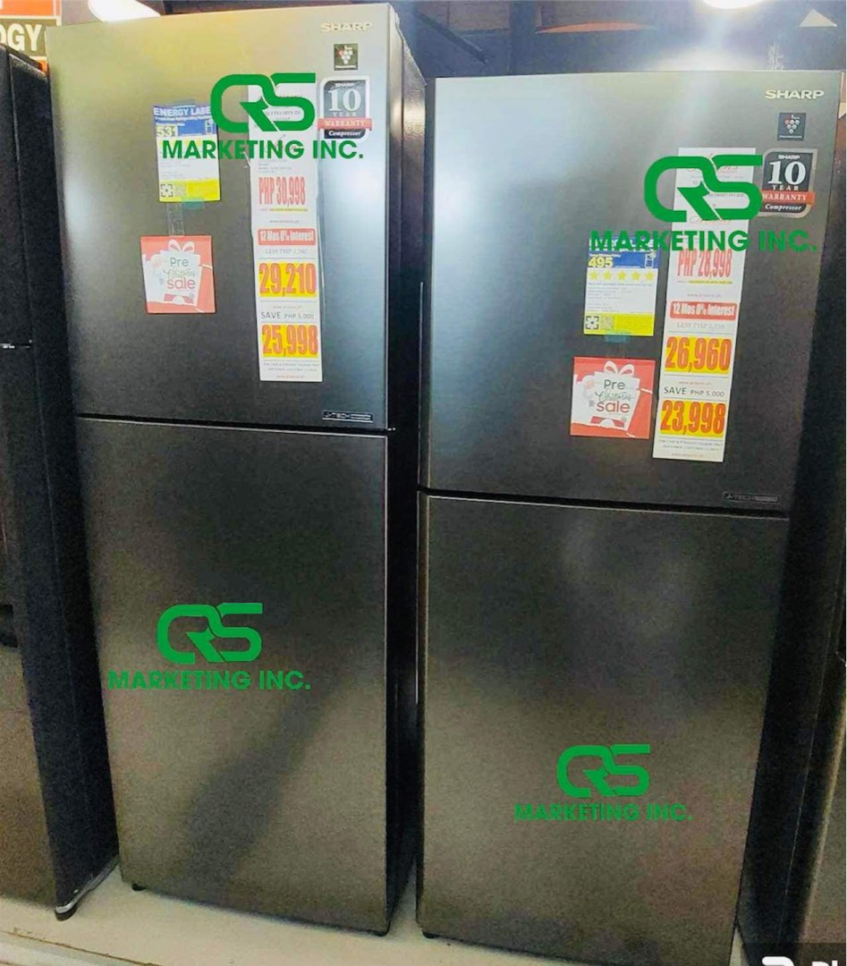 SHARP J TECH INVERTER TECHNOLOGY TWO DOOR REFRIGERATOR Brandnew and ...