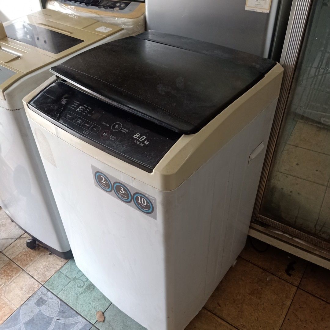 Sharp second hand mesin basuh 8kg, TV & Home Appliances, Washing ...
