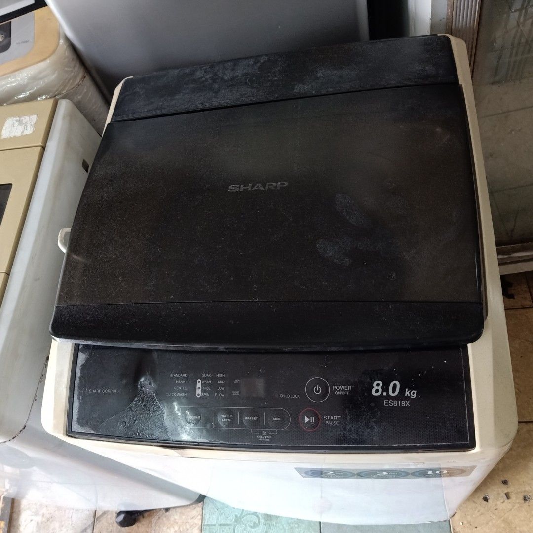 Sharp second hand mesin basuh 8kg, TV & Home Appliances, Washing ...