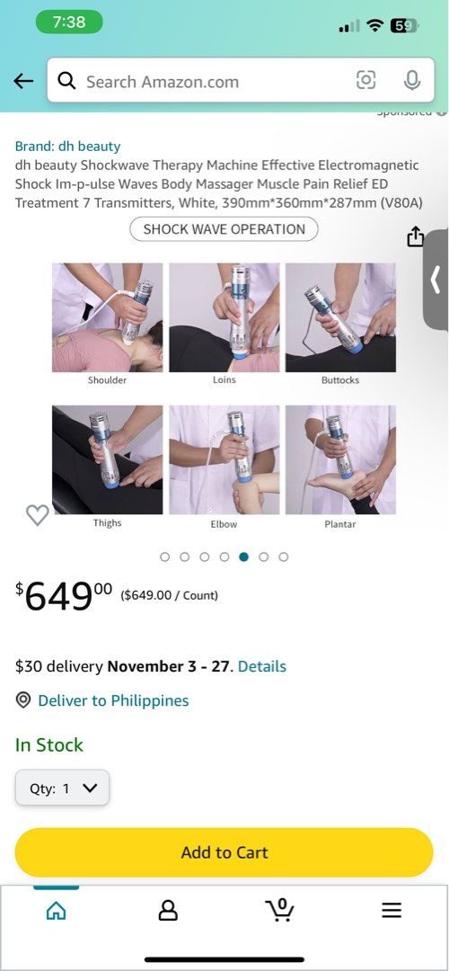 Shockwave V80-A, Beauty & Personal Care, Bath & Body, Body Care on Carousell