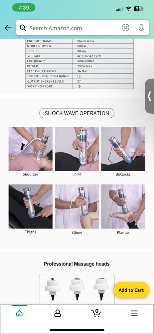Shockwave V80-A, Beauty & Personal Care, Bath & Body, Body Care on Carousell