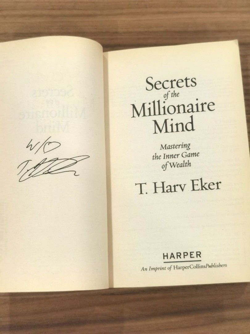 Signed Copy Secrets Of The Millionaire Mind Mastering The Inner Games