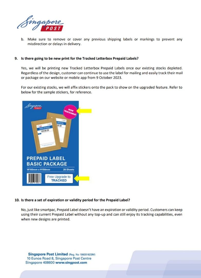 SINGPOST NEW MAILING RATES, Announcements on Carousell