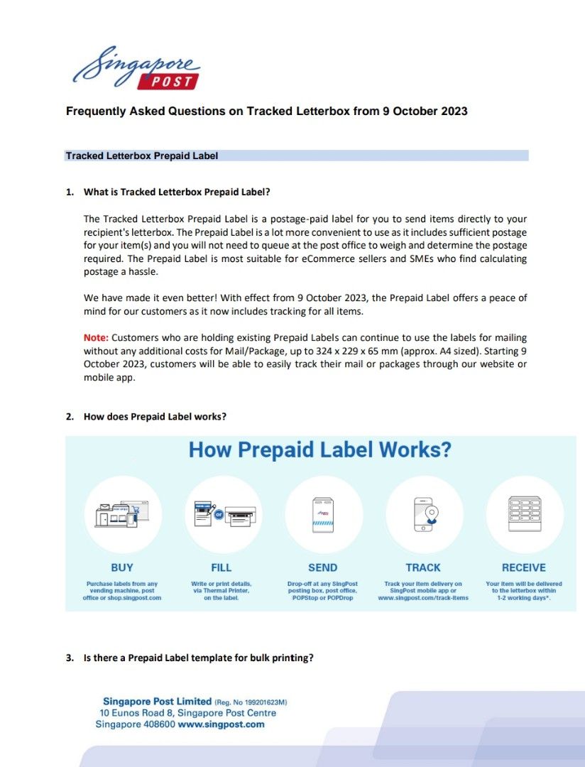 SINGPOST NEW MAILING RATES, Announcements on Carousell