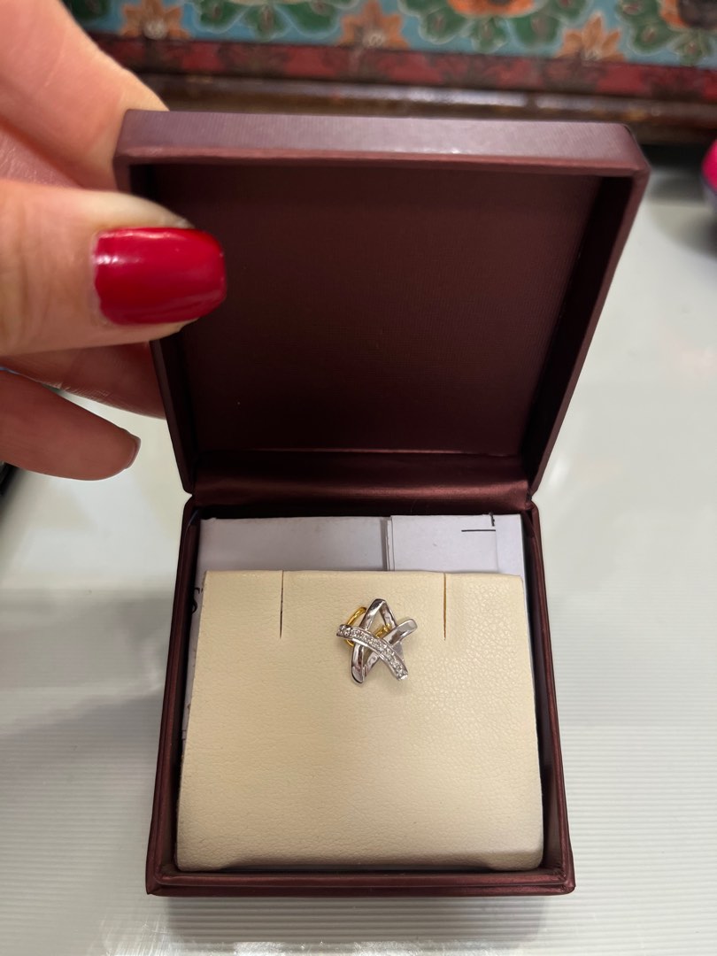 Best deal! Star pendant, 18k white gold with small diamonds, Women's ...