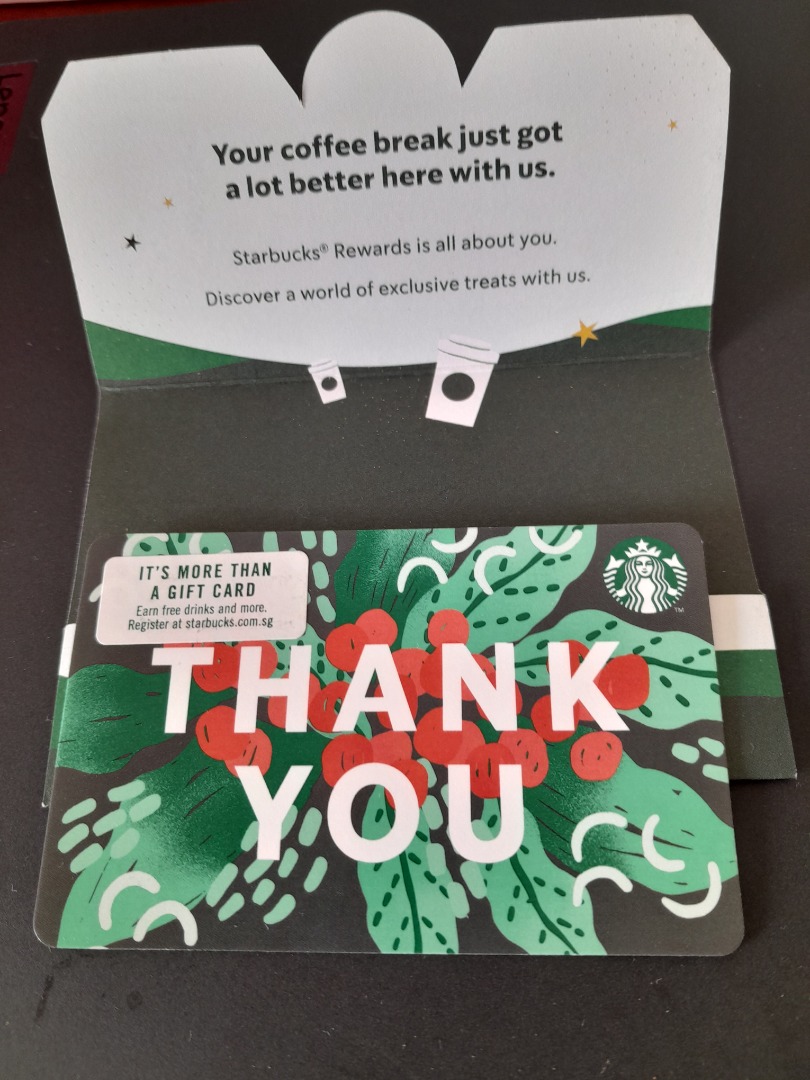Starbucks gift card with no value, Free Items on Carousell