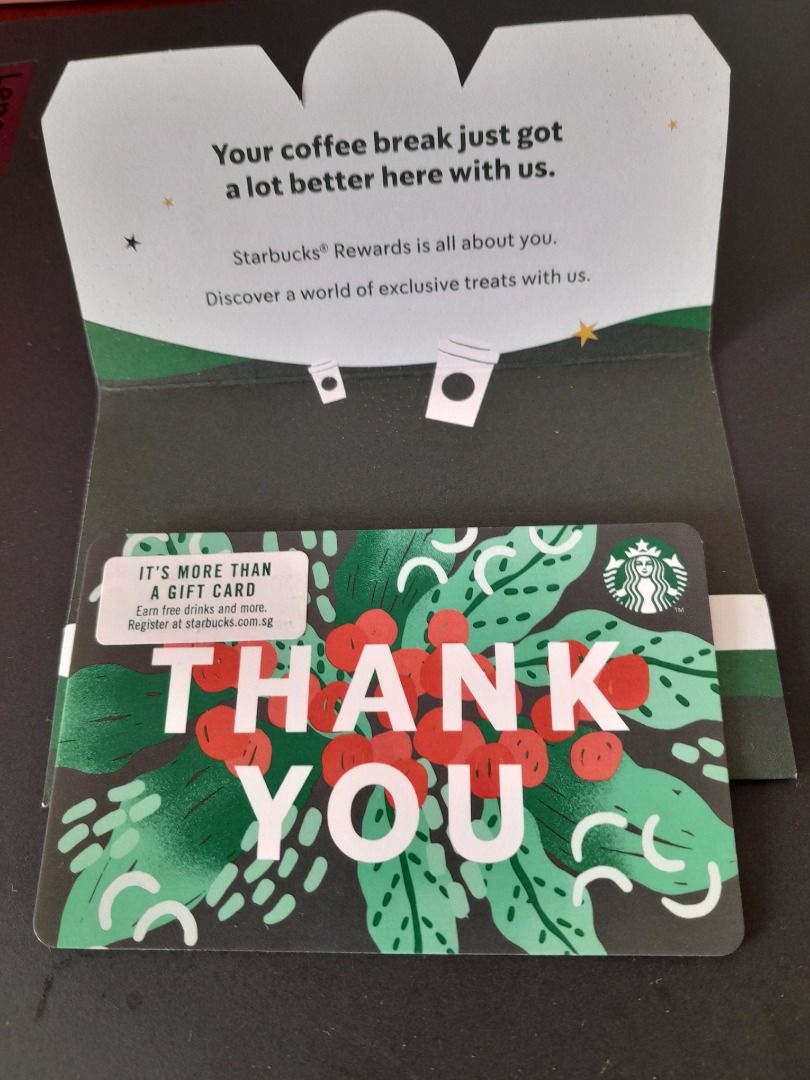 Starbucks gift card with no value, Free Items on Carousell