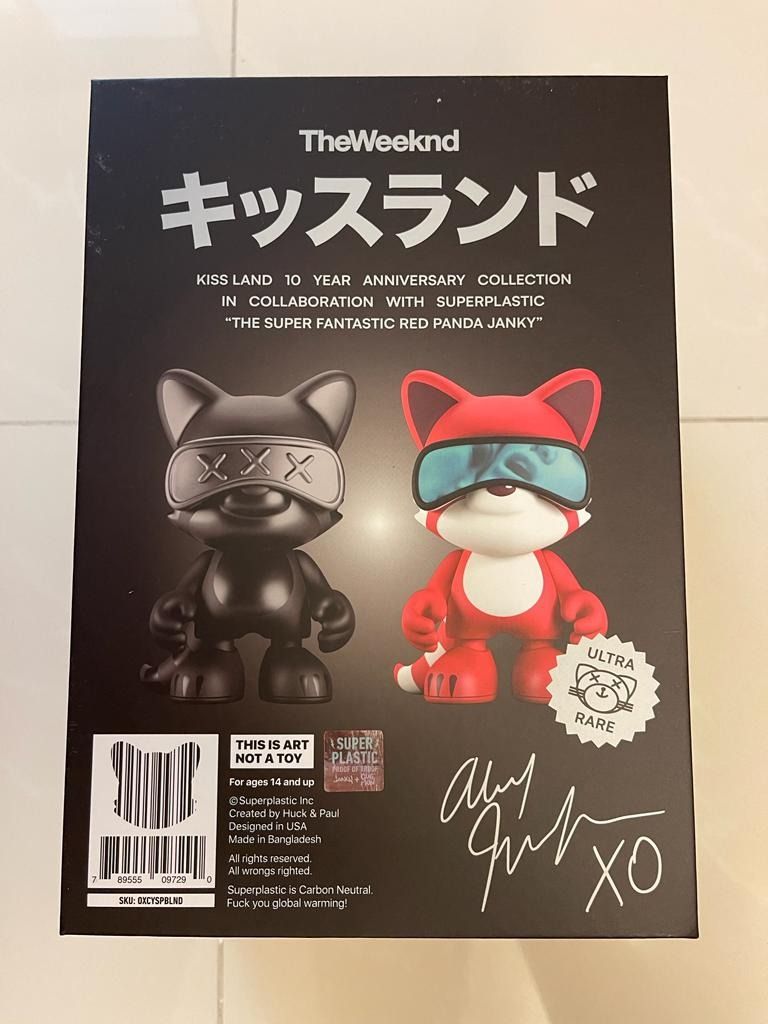 SUPERPLASTIC X THE WEEKND - Super Fantastic Black Panda Cat, Hobbies ...