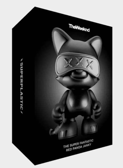 SUPERPLASTIC X THE WEEKND - Super Fantastic Black Panda Cat, Hobbies ...