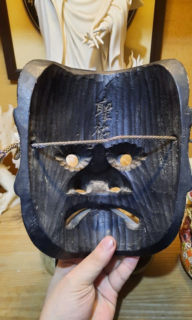 Susanoo no mikoto wood carved mask, Hobbies & Toys, Memorabilia ...