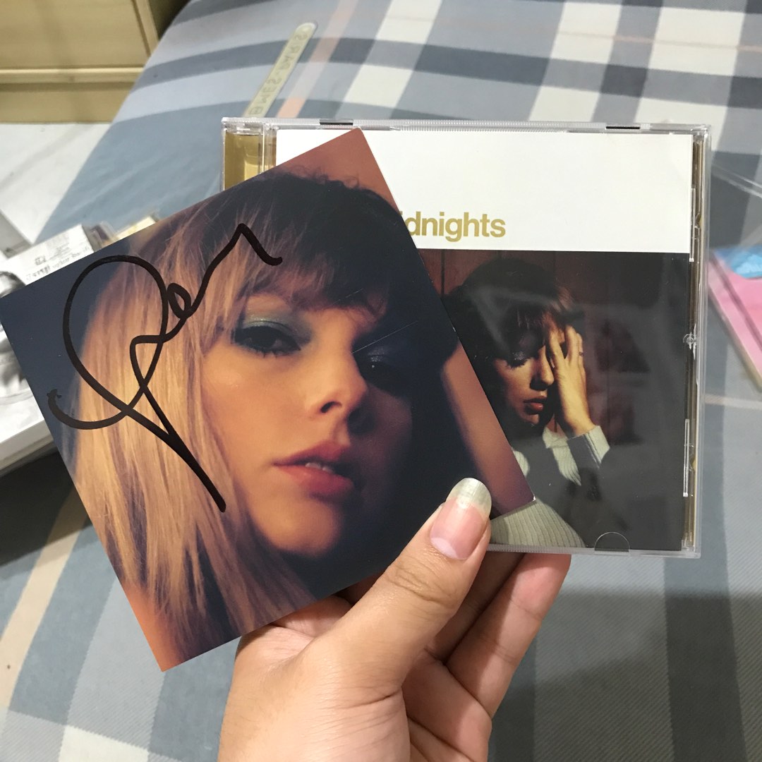Taylor Swift - Signed Midnights CD (Mahogany), Hobbies & Toys, Music ...
