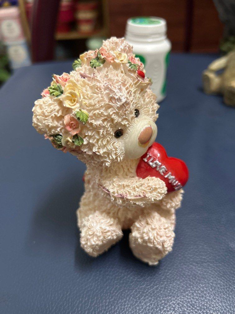 Teddy Bear 1990 Vintage Statue Love, Hobbies & Toys, Collectibles ...
