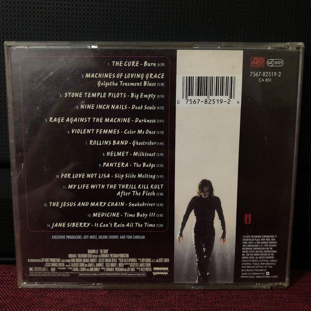 The Crow - Soundtrack (RARE), Hobbies & Toys, Music & Media, CDs & DVDs ...