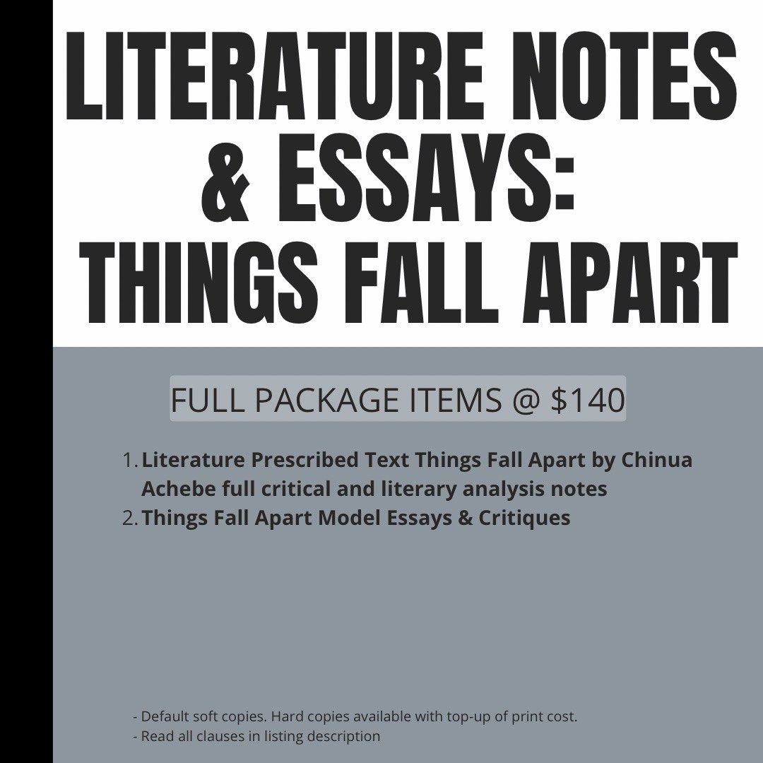THINGS FALL APART - TFA CHINUA ACHEBE IP IB LITERATURE PRESCRIBED-TEXT ...