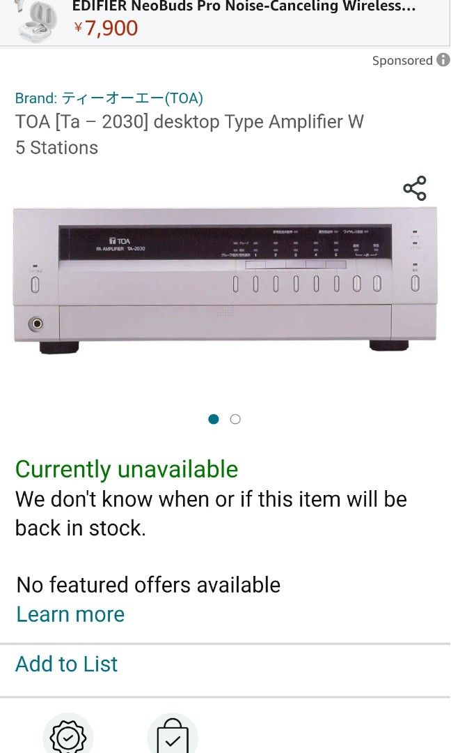 TOA PA Amplifier TA-2030, Audio, Soundbars, Speakers & Amplifiers on ...