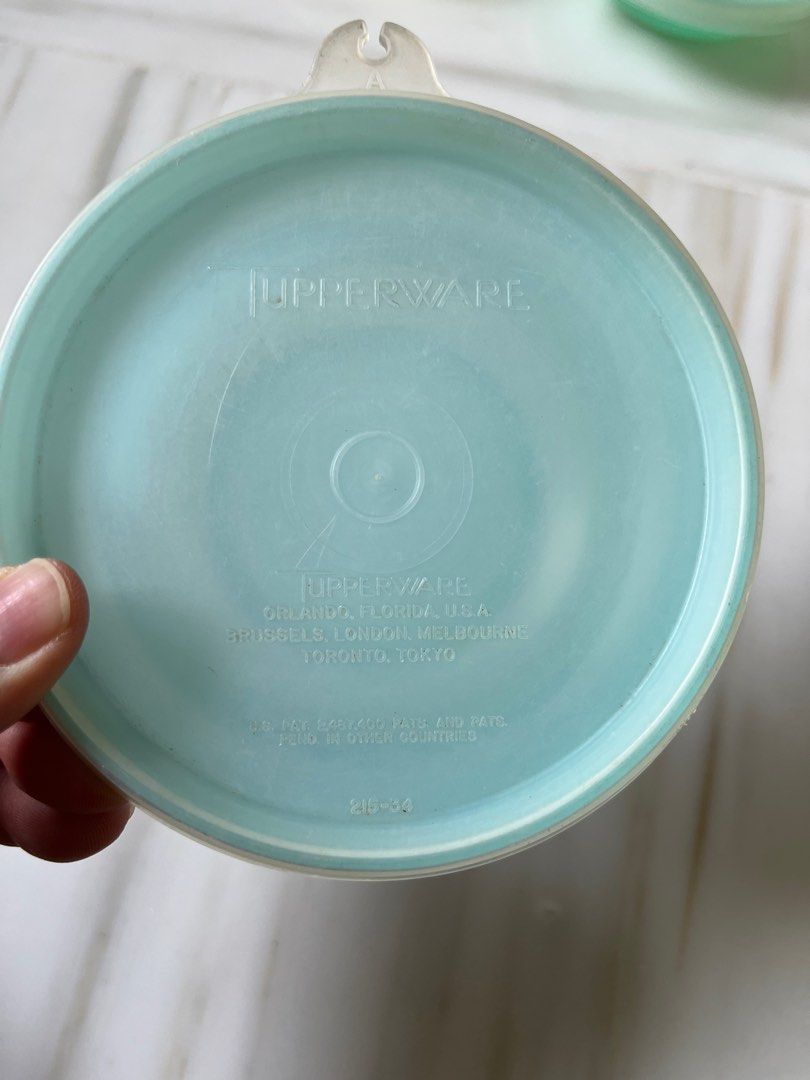 Tupperware 11cm diameter round storage containers x 5, Furniture & Home ...