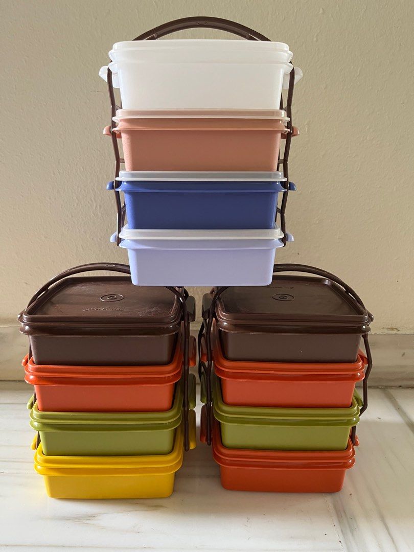 Tupperware lunch box tiffin set, Furniture & Home Living, Kitchenware ...