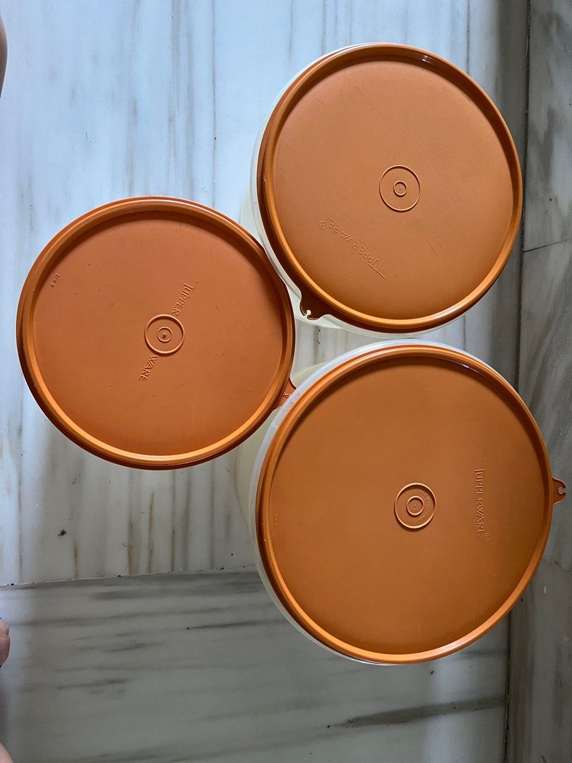 Tupperware round storage container x 3, Furniture & Home Living ...