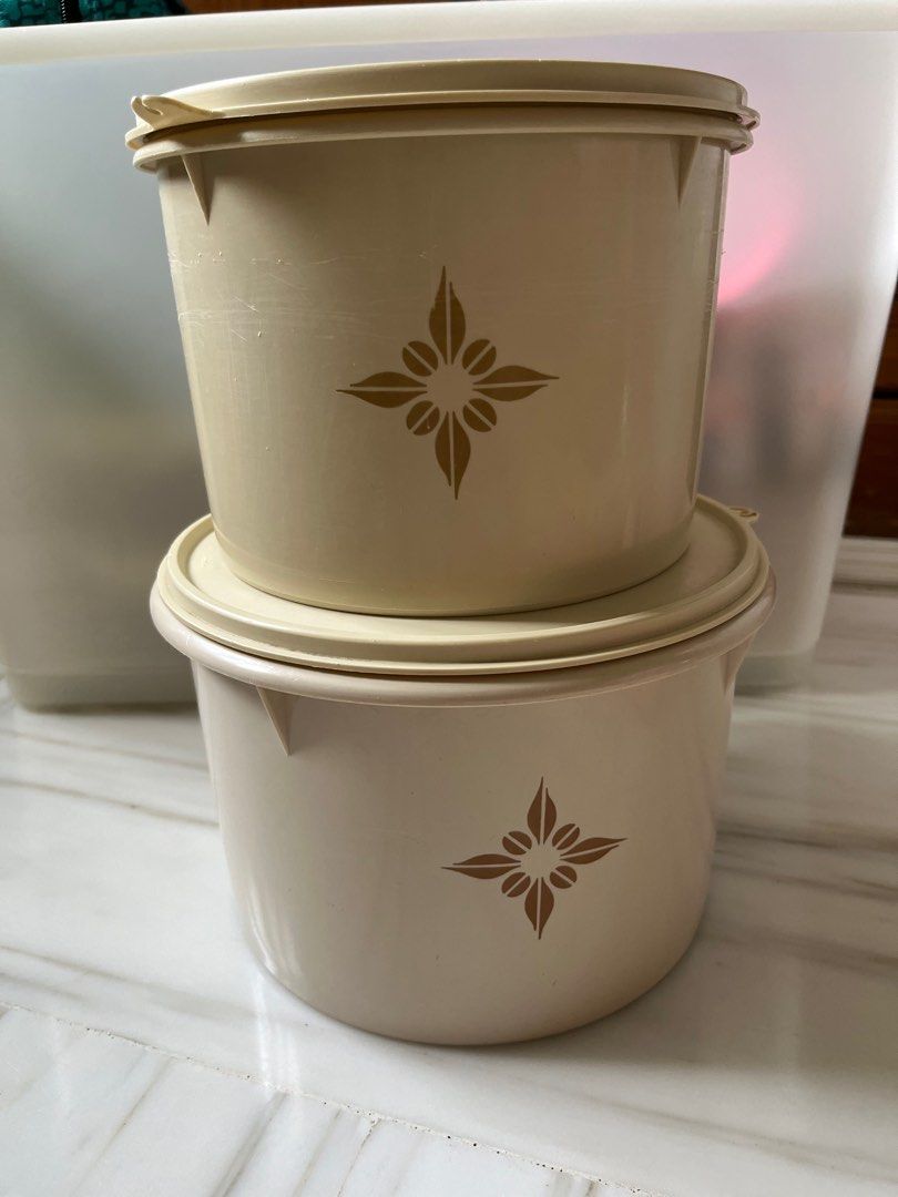 Tupperware round vintage container, Furniture & Home Living ...