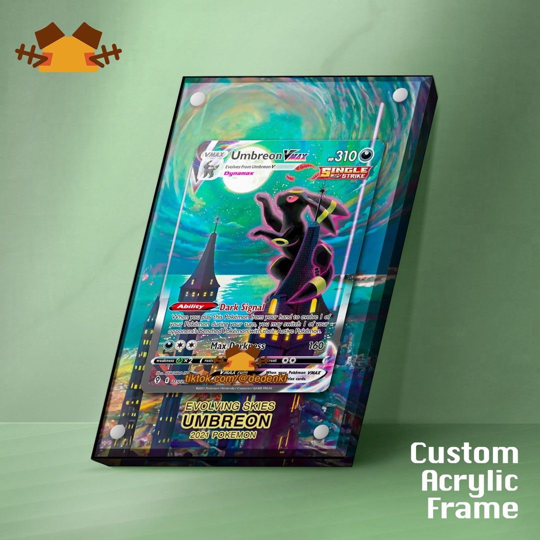 Umbreon Vmax Custom Card Frame, Hobbies & Toys, Toys & Games on Carousell